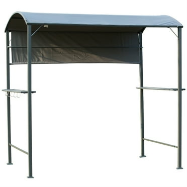 Outsunny 10' x 8' Steel Canopy Patio Gazebo for Porch, Grill BBQ ...