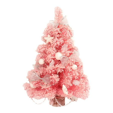 Choosebetter Mini Pink Christmas Tree, Tabletop Small Christmas Trees ...