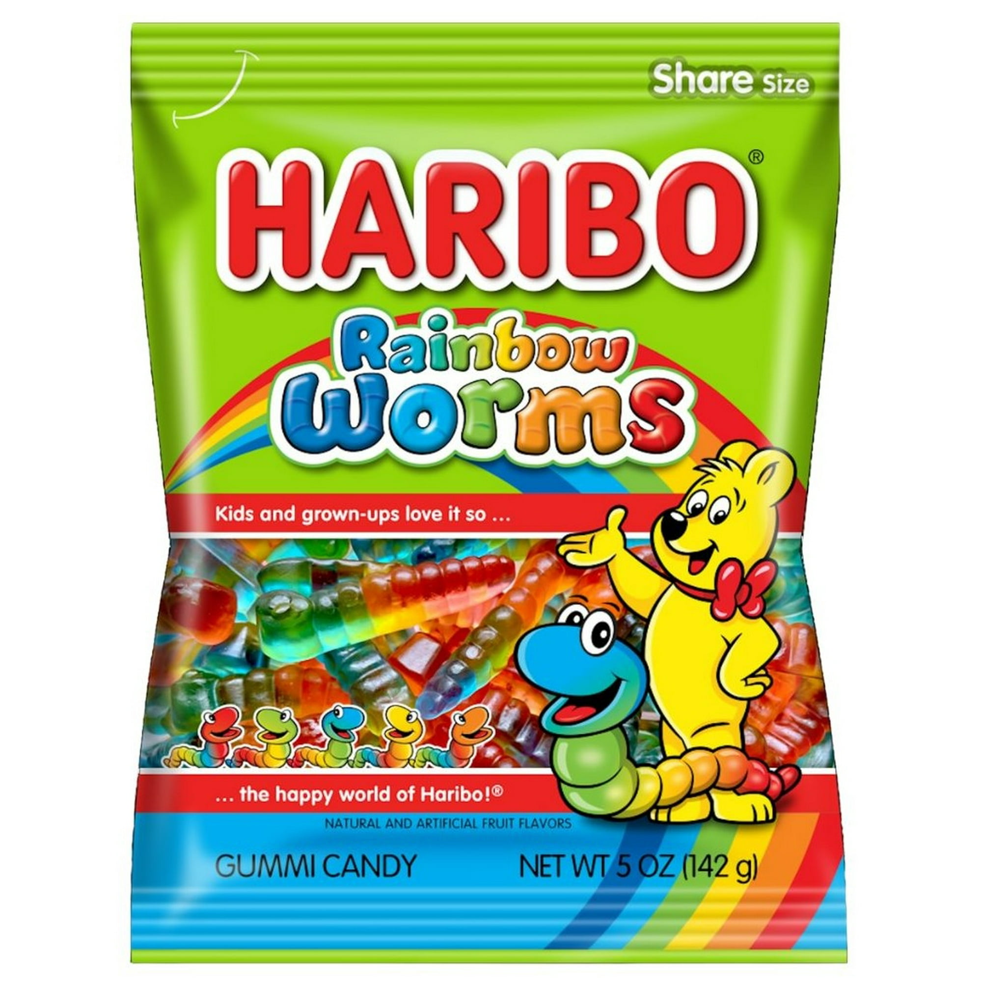 Click here for All The Candy Haribo Rainbow Worms 142g 102.2 Oz prices