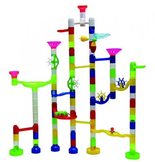 Marbulous Transparent In The Dark Marble Run - 105 Piece Set - 90 ...