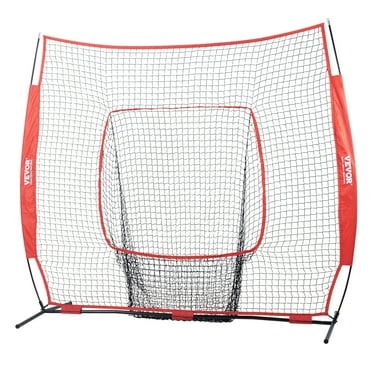 KFFKFF Baseball Softball Practice Net 7x7 ft Hitting Batting Training ...