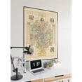Affixzi Vintage 1930 Bath Map Print, Art History Wall Art, Unframed ...