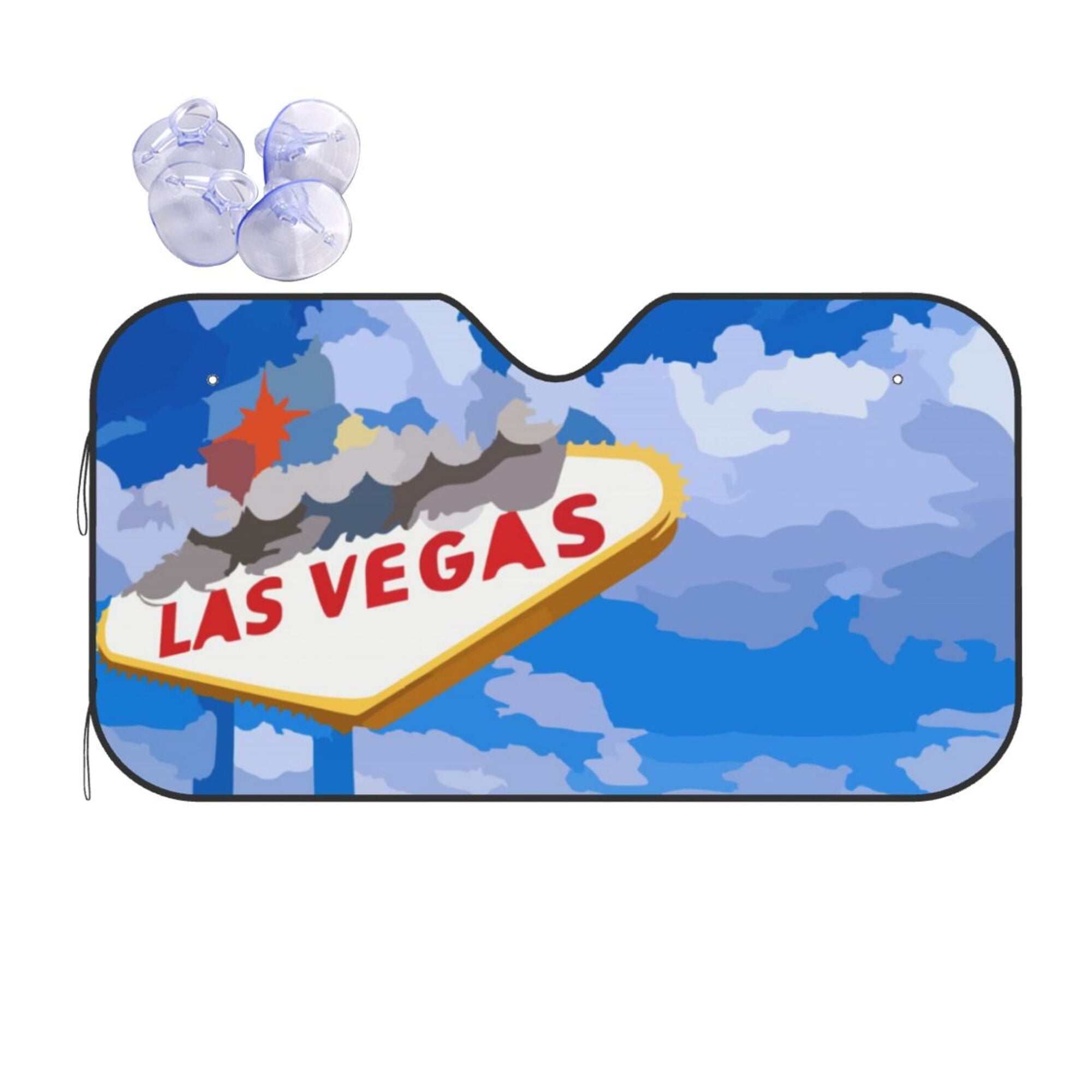 XMXY Car Sun Shade Windshield, Las Vegas Welcome Sign Automotive Front ...