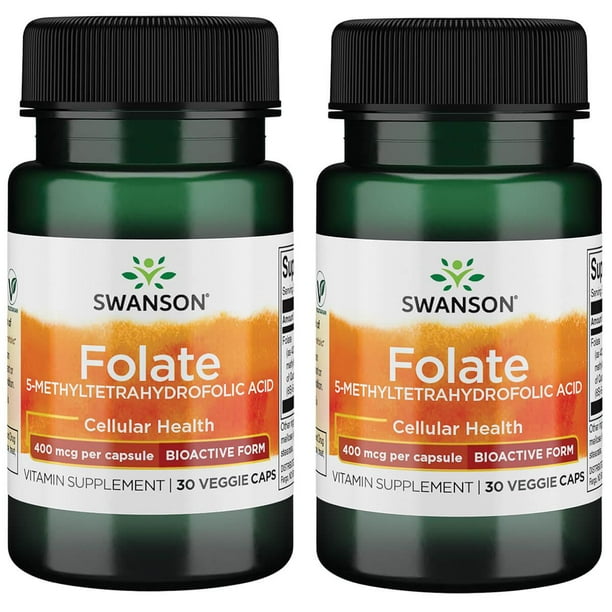Swanson Folate 5-Methyltetrahydrofolic Acid - Bioactive Form 2 Pack ...