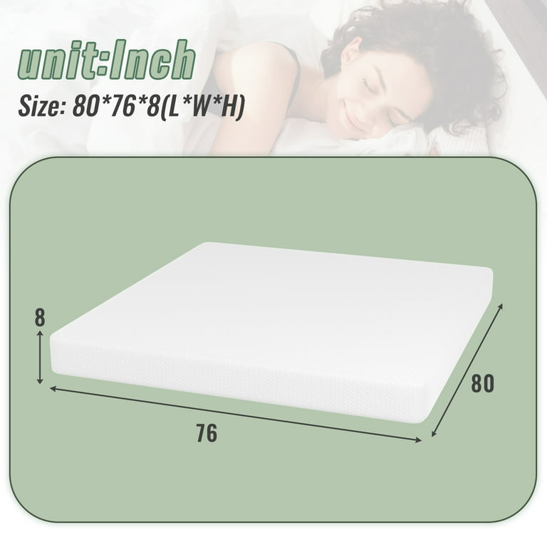 Gel Memory Foam Mattress Wave Comfort Foam Mattress 8 inch Mattress CertiPUR US Certified Breathable Bed Mattress for Cooler Sleep Supportive