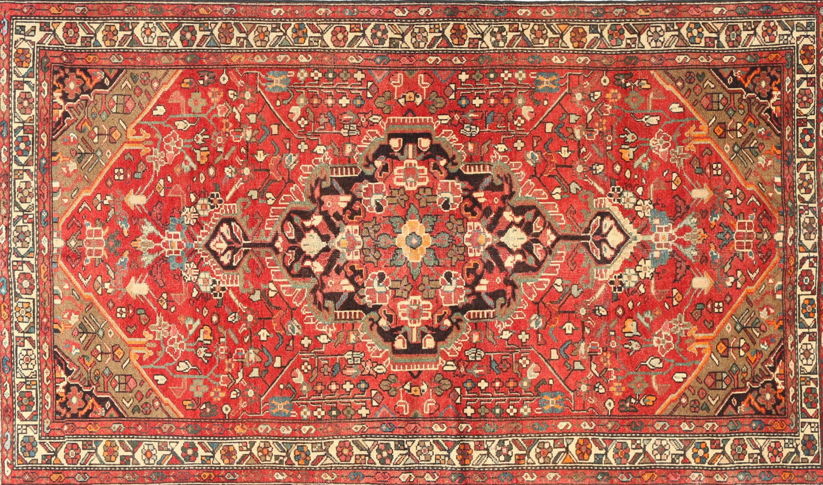 Ahgly Company Indoor Rectangle Traditional Red Persian Area Rugs, 2' x ...