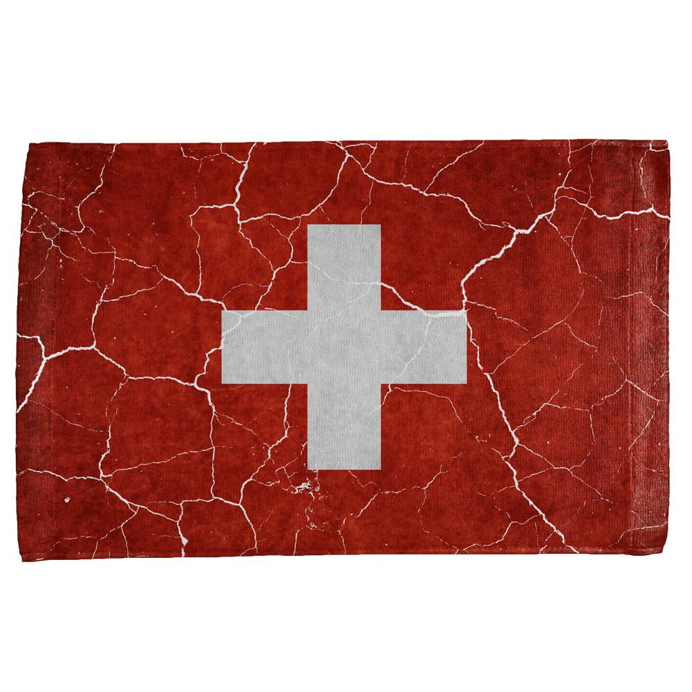 Distressed Swiss Flag All Over Hand Towel - Walmart.com