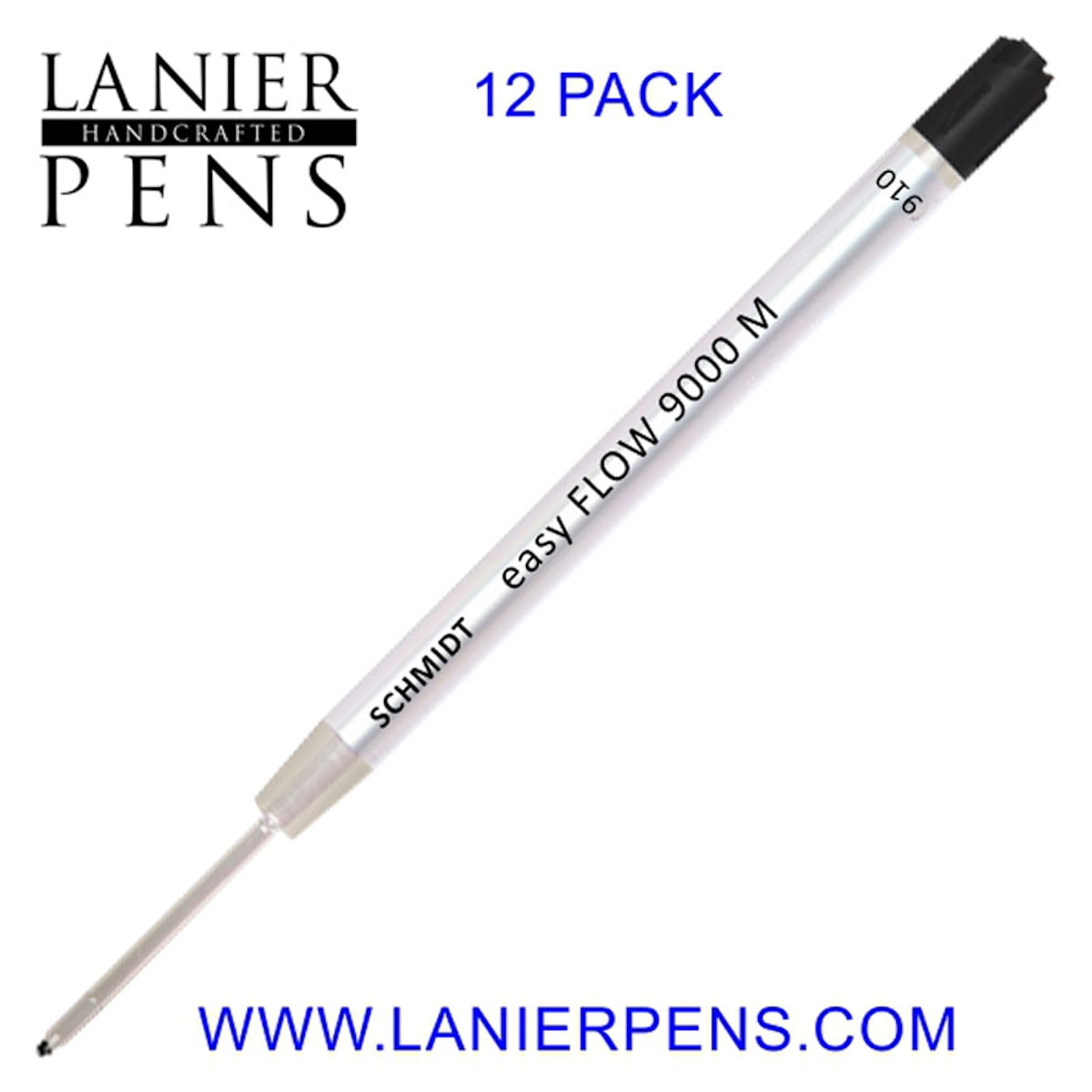 Schmidt Easy Flow 9000 Hybrid Ballpoint Refill - Black, Medium, 12 Pack ...