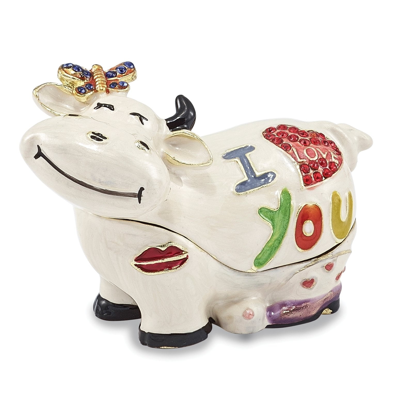 Pewter I Love You Cow Trinket Box - Walmart.com