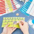 1Bag 4 Sheet 4 Color Waterproof Plastic Reflective Sticker Rectangle ...