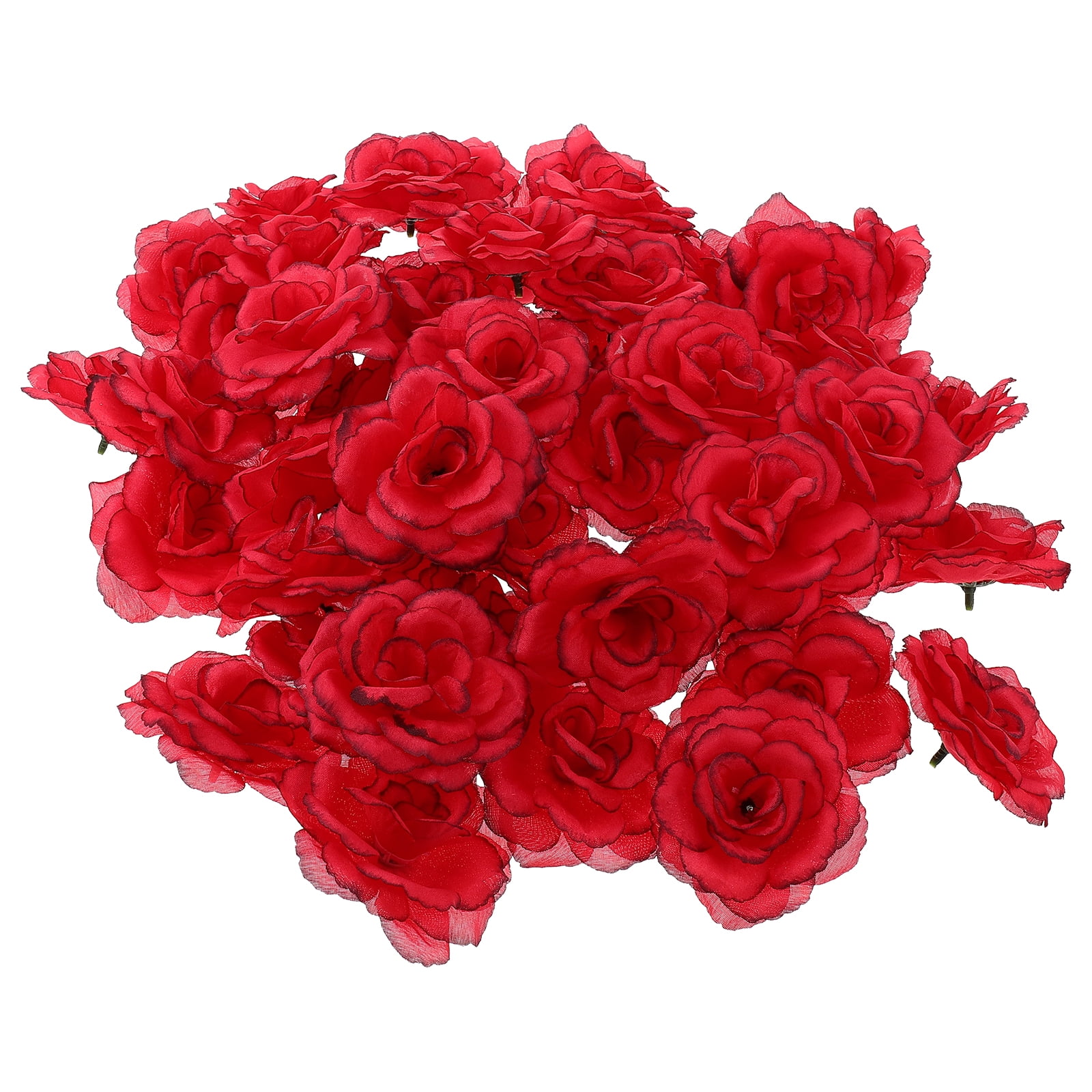 Rose Flower Fake Heads Head Artificial Decor Roses Hair Bulk Flowers ...
