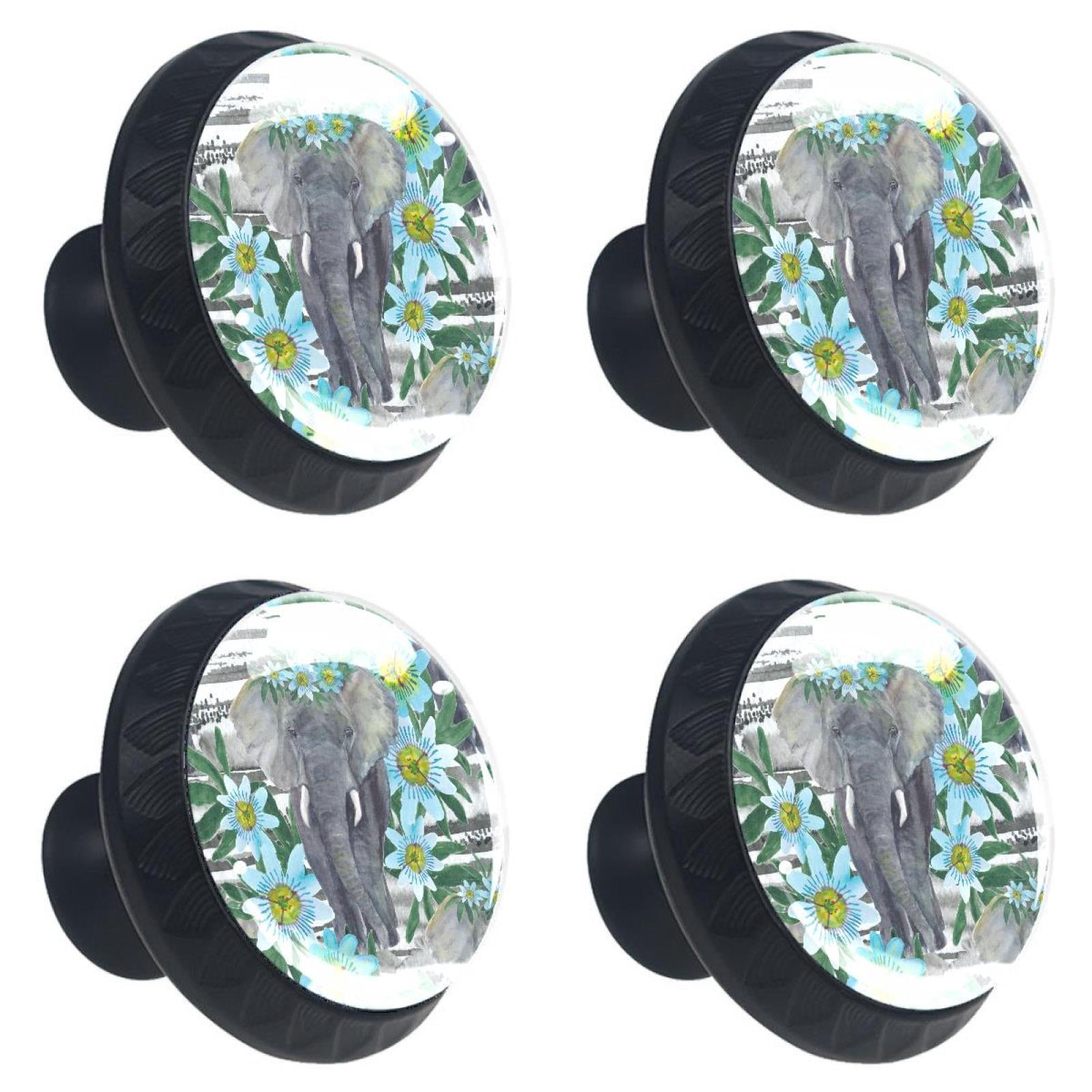 4 Pcs Elephant Knobs for Kitchen Cabinet Cupboard Dresser Bookcase ...