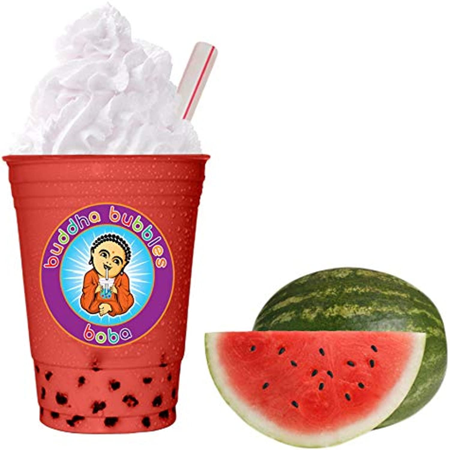 Watermelon Boba / Bubble Tea Drink Mix Powder By Buddha Bubbles Boba 10 Ounces (283 Grams ...