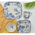 222 Fifth Adelaide Blue Toile 16-Piece Porcelain Dinnerware Collection ...