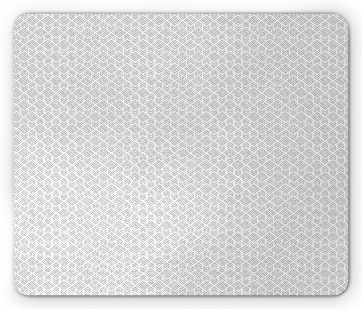 Grey Geometric Mouse Pad, Abstract Zigzags Stripes and Geometric Motifs ...