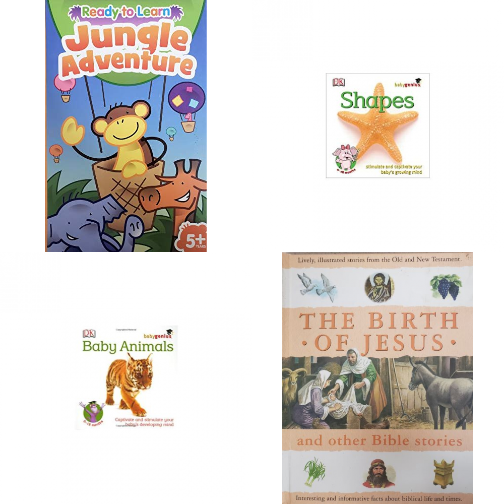 Children's Fun & Educational 4 Pack Hardcover Book Bundle (Ages 3-5 ...