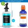 Bathroom Glass Mouthwash Dispenser with Cup,Black Toothbrush Holder Set ...