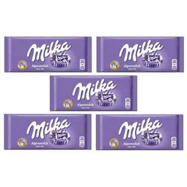 Milka Alpenmilch Alpine Milk Chocolate, 100g (Pack of 6) - Walmart.com