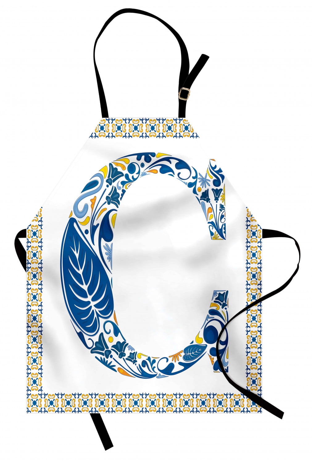 Letter C Apron Portuguese Culture Inspired Natural Elements in Letter C ...