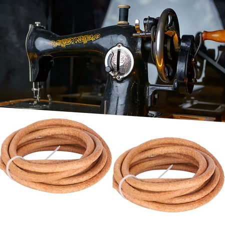 Fdit 2Pcs Sewing Machine Belts Leather Drive Treadle Parts Replacement ...