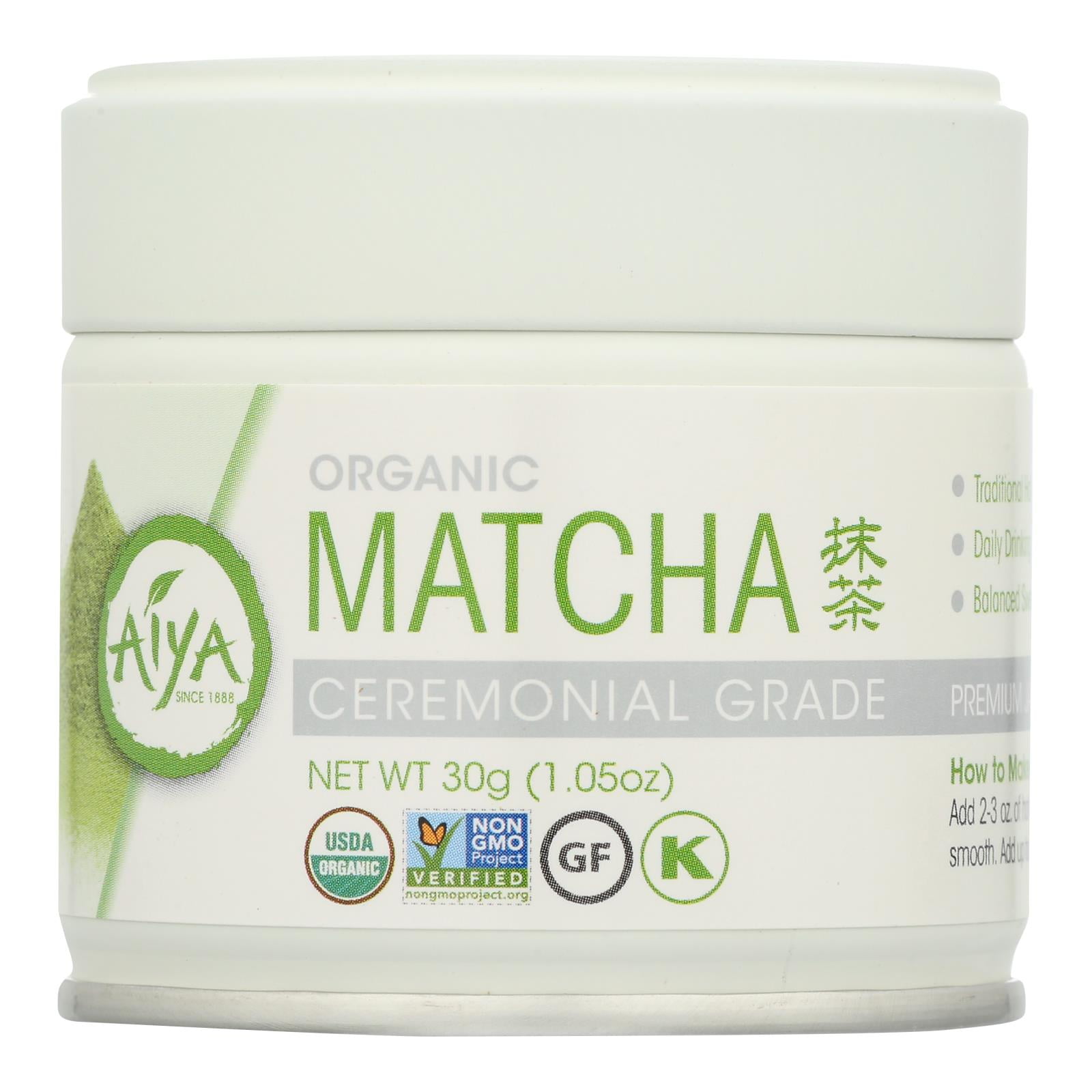 Aiya Tea - Organic Matcha - Ceremonial Grade - Case of 6 - 30 GRM ...
