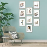Sheffield Home 9 Piece Gallery Wall Frame Set, 11x14 in. Matted to 8x10 ...