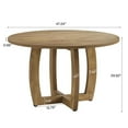 Choco Moon Round Dining Table for 4 People, 47.2-Inch Round Wooden ...