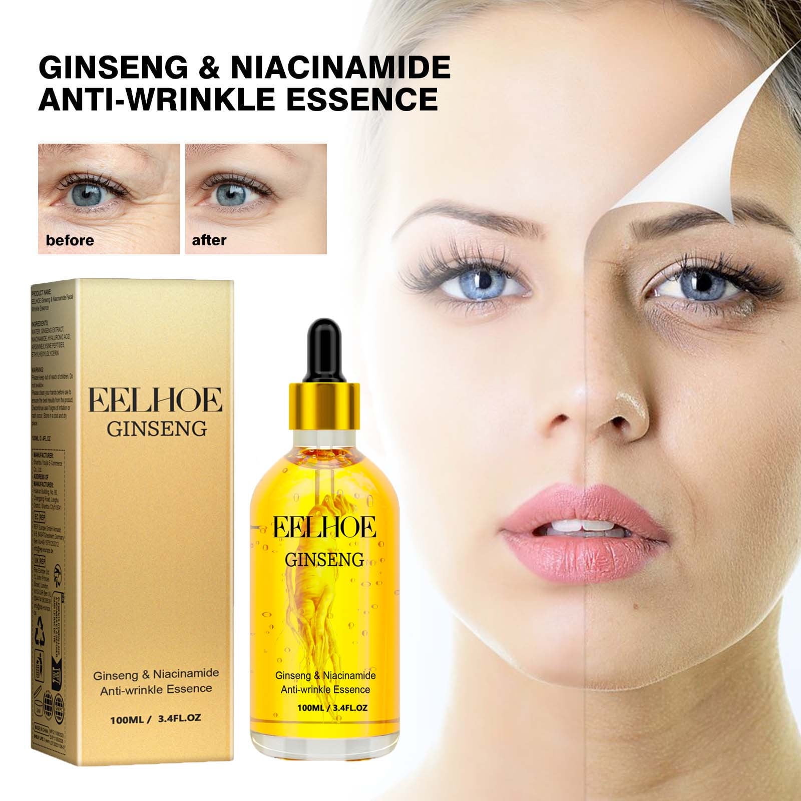 Suero antienvejecimiento Ginseng Gold | Suero antiarrugas de péptidos ...