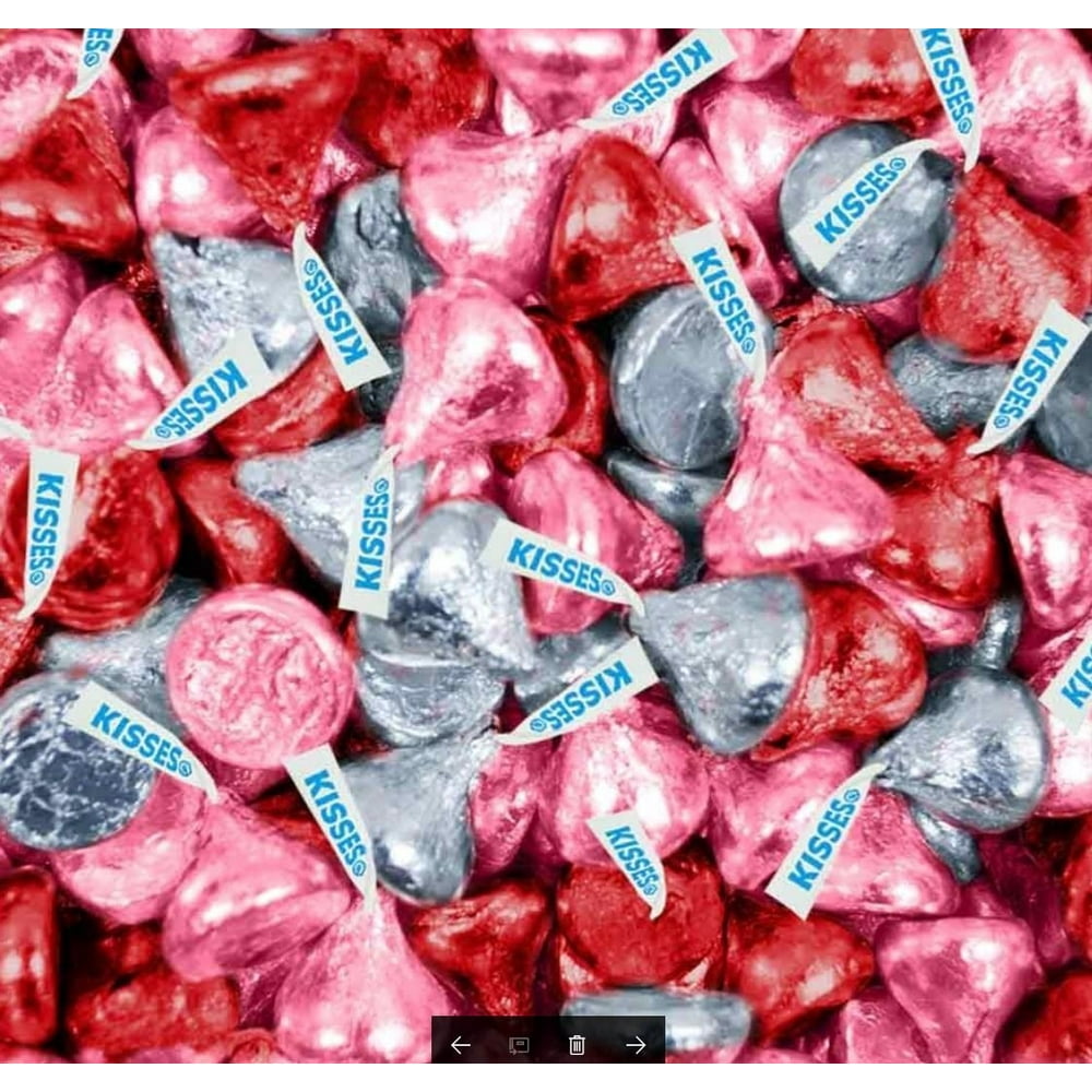 Hershey's Kisses Valentine's Milk Chocolate, 2 Pound Bag (32 Ounce ...