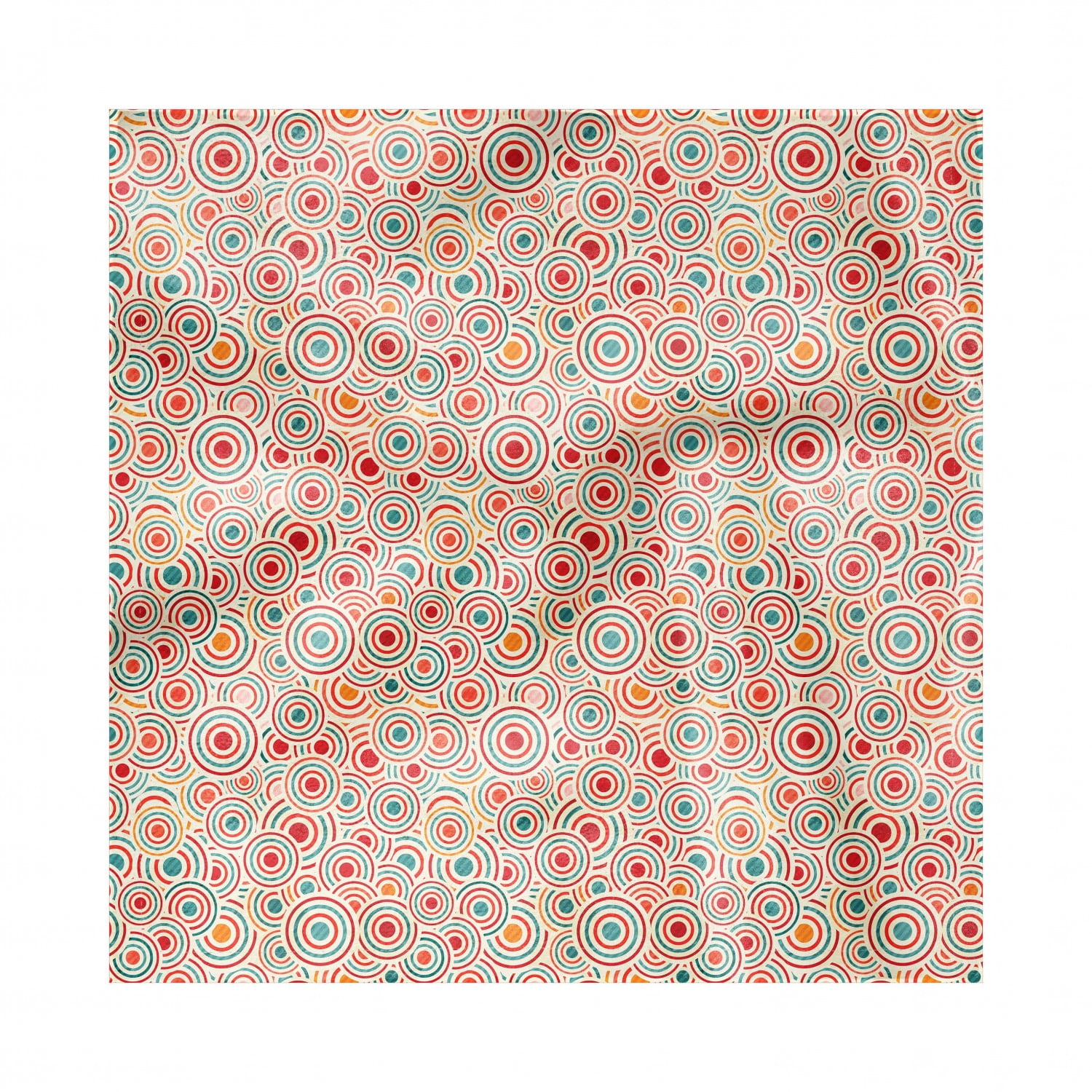 Geometric Decorative Satin Napkins Set Of 4 Bullseye Circles Colorful