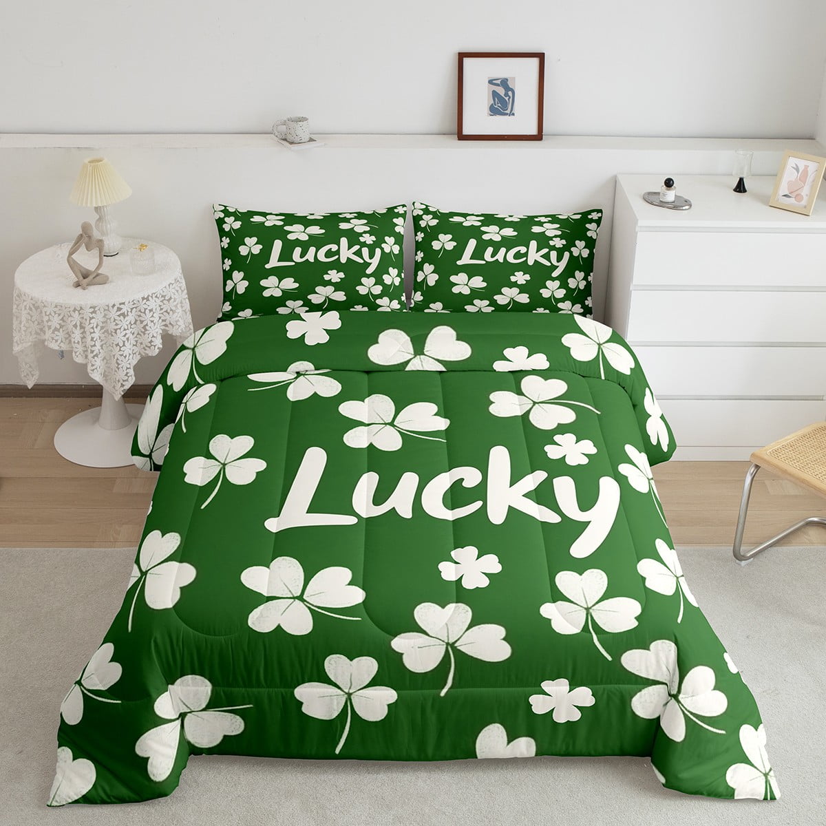 Click here for Erosebridal Happy St. Patricks Day Comforter Set Q... prices
