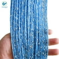 Deago Door String Curtain Flat Silver Ribbon Thread Fringe Window Panel ...