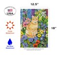 Toland Home Garden Flower Cat Flower Cat Flag Double Sided 12x18 Inch ...