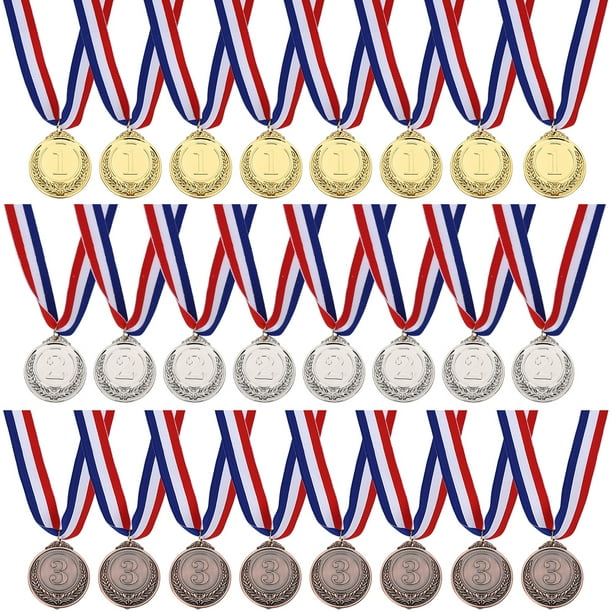 DSstyles 24 Pieces Gold Silver Bronze Award Medals-Winner Medals Gold ...