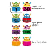 WhatSign 4" Number Line Up Spots Dots for Classroom Floor, 36pcs ...