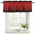 Abstract Stereo Cube 2 Panels Kitchen Valance, Modern Gradient Black ...