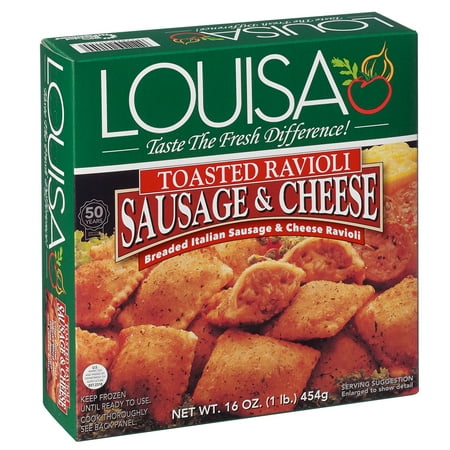 Louisa Sausage & Cheese Toasted Ravioli, 16 oz - Walmart.com