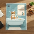 Bubble Bath Cat with Rubber Duck Funny Bathroom Wall Art Poster Decor ...