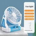 LETOUR Silent Desktop Fan Light with Night Light, 90° Adjustable, 3 ...
