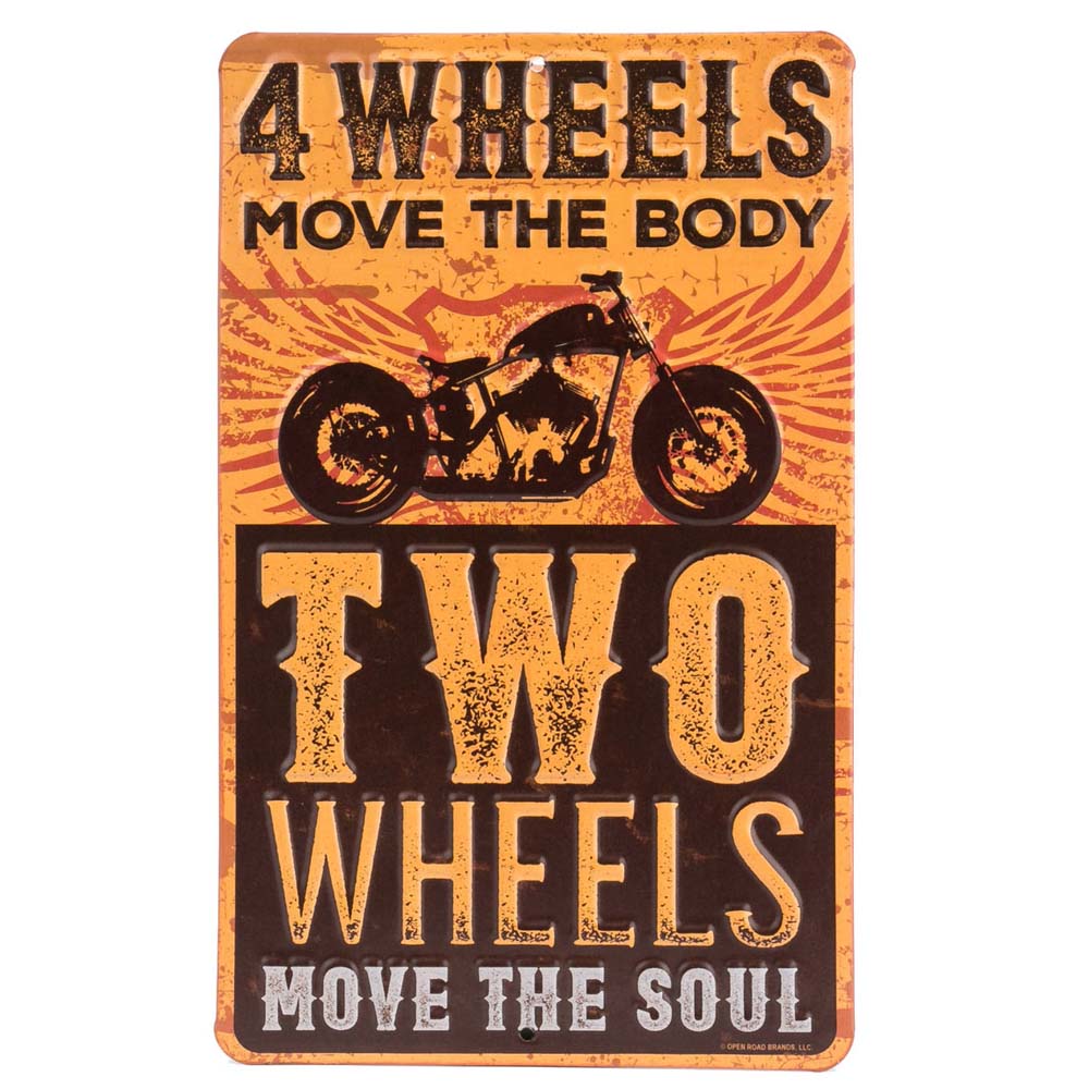 Four Wheels Embossed Metal Sign - Walmart.com