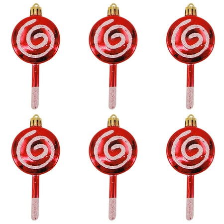 jovati Red and White Christmas Tree Decorations Red Lollipop Christmas ...