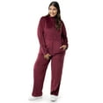 Athletic Works Women's Plus Size Active Velour Zip-Up Tracksuit Set, 2 ...