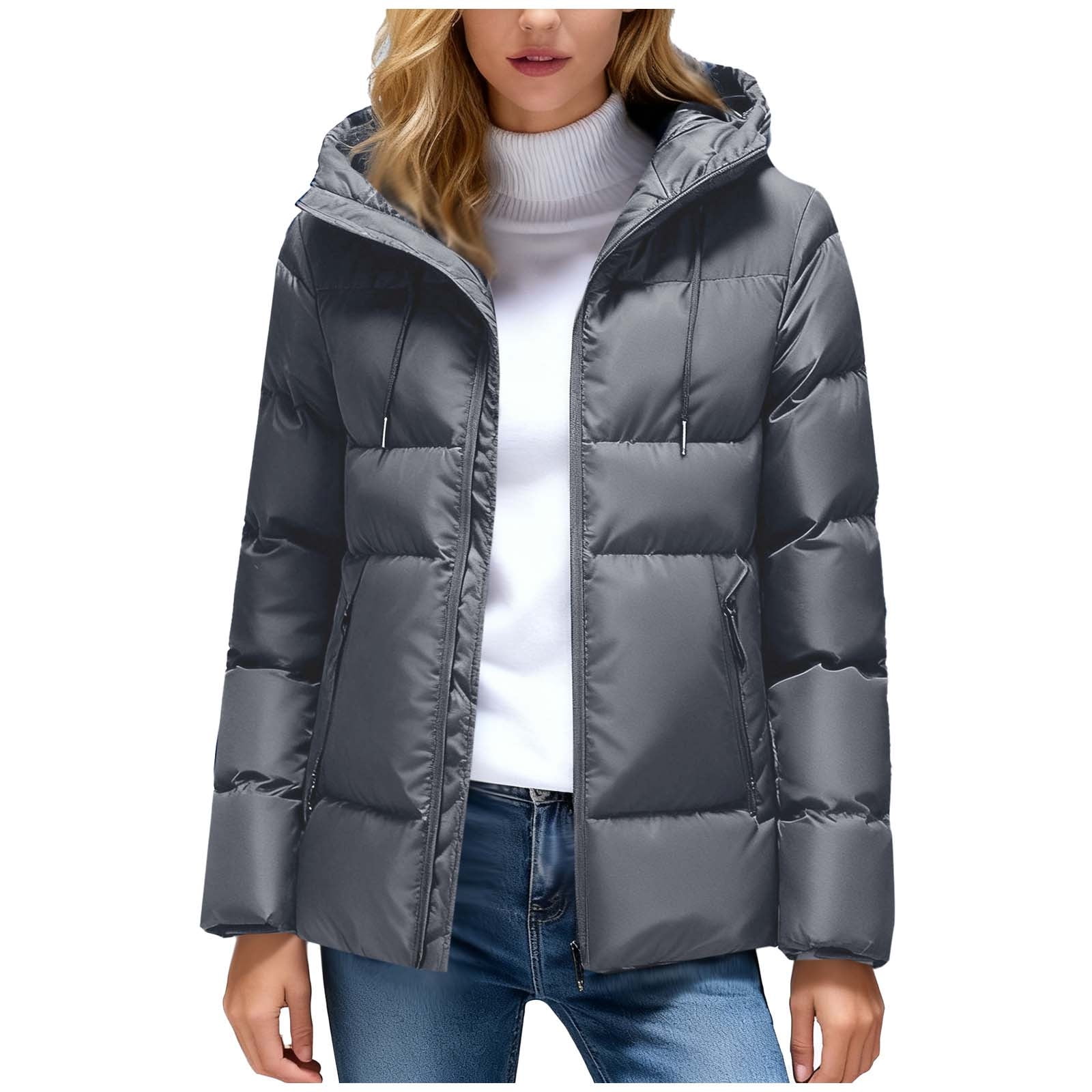 Click here for Lovzfmll Womens Solid Color Parka  Double Pocket Z... prices