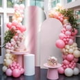 7.2FT Arch Backdrop Covers, Pink Grey White Wedding Arch Cover Stretchy ...