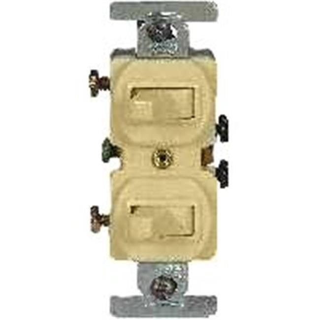 Cooper Wiring 275V-BOX Combination Devices, Duplex Toggle, Grounded ...