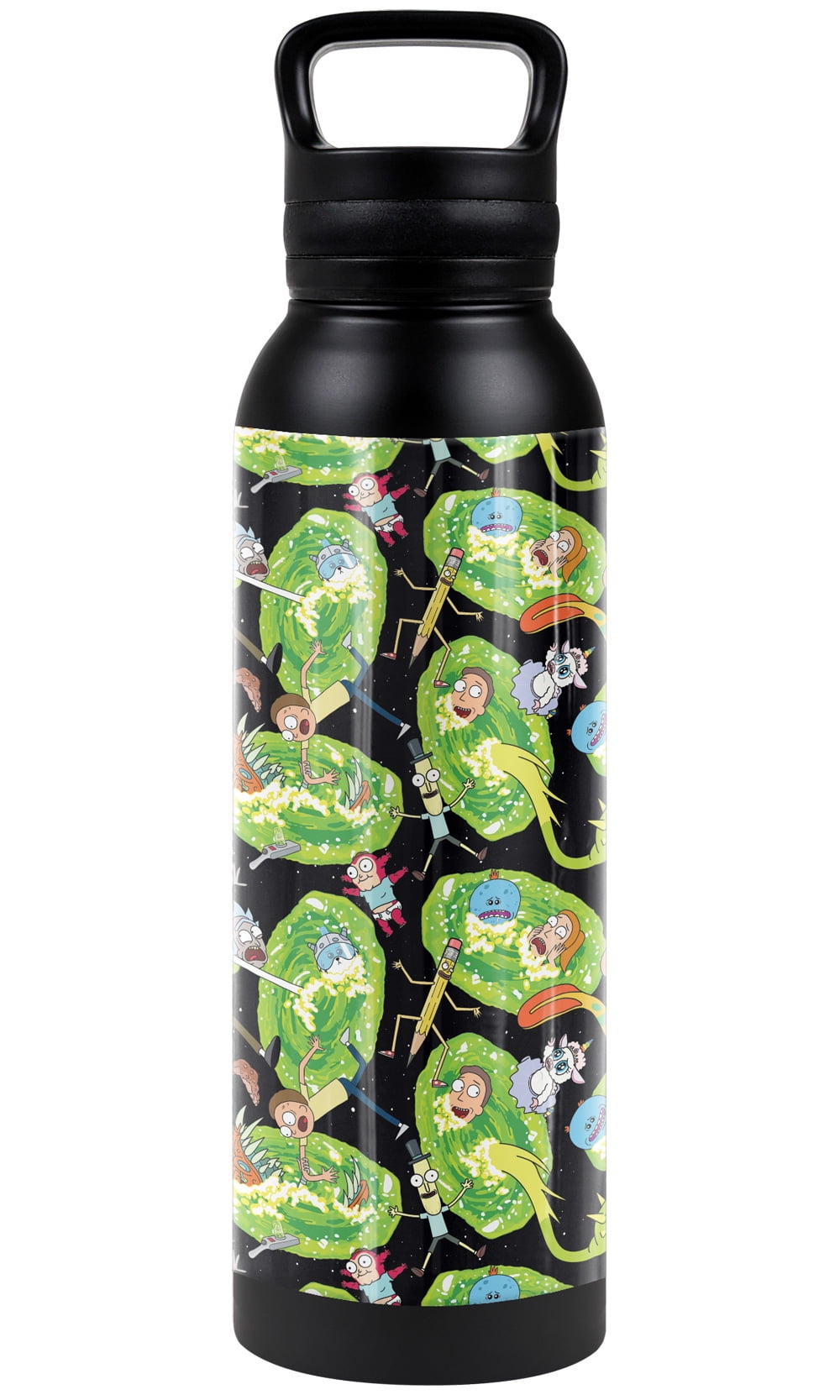 Rick And Morty Official Portal Mayhem 24 oz Insulated Canteen Water ...