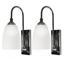 Rite Lite LPL780C LED Chrome Wall Sconce 2 PK, Dimmable Indoor Wireless ...