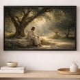 Affixzi Peaceful Jesus Artwork Under Olive Tree, Inspiring Christian ...