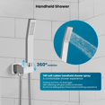 Rainfall Bathroom Shower System Rain Shower and Handle Set Wall Mounted ...