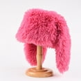 Hot Pink Womens And Mens Fleece Hat Solid Color For Fall And Winter ...